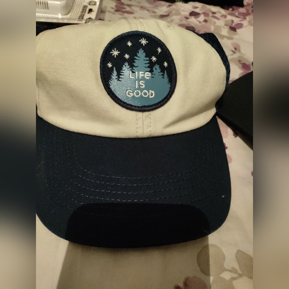 Life Is Good | Accessories | Life Is Good Twinkling Trees Blue Cap ...